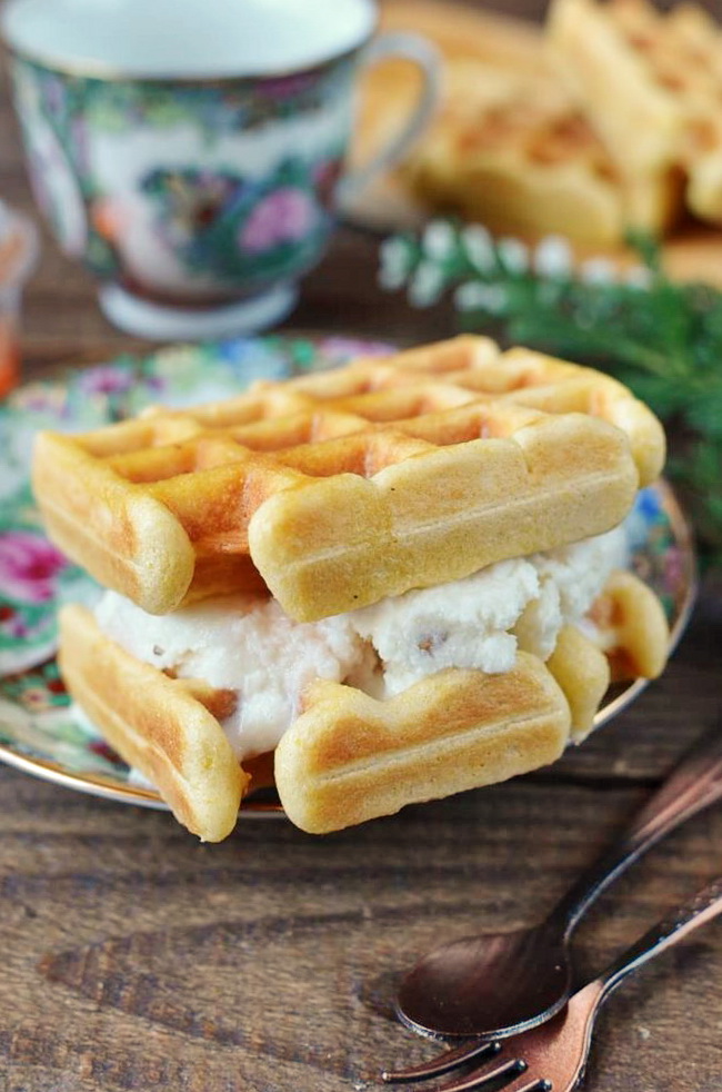 Waffles And Ice Cream Sandwich