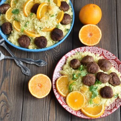 Moroccan Turkey Meatballs with Citrus Couscous Recipe - Cook.me Recipes
