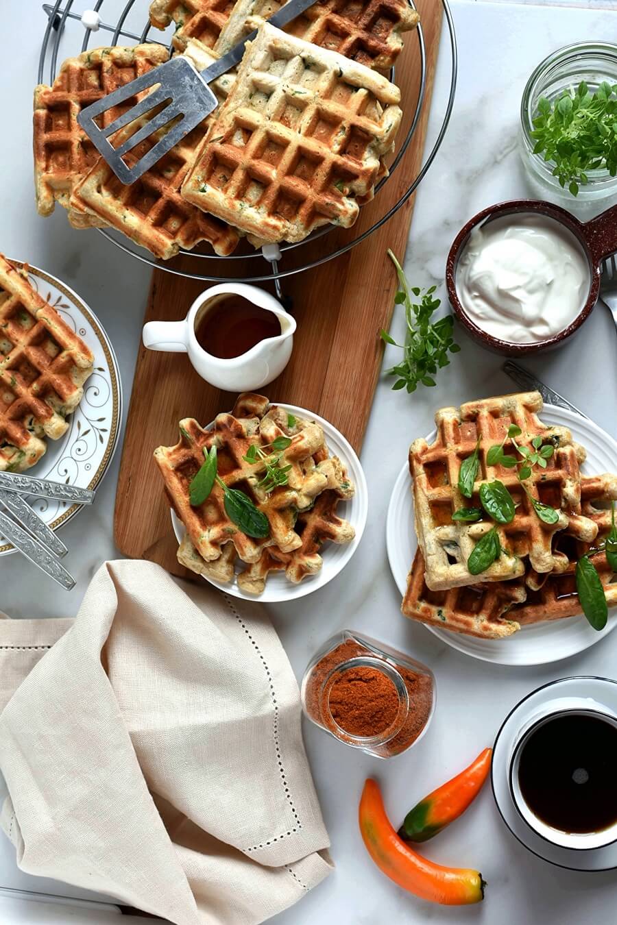 Savory Veggie Waffles Recipe - Easy Step-by-Step Guide | COOK.ME