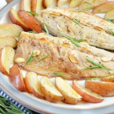 Greek Baked Bonito With Herbs & Potatoes Recipe - Cook.me Recipes