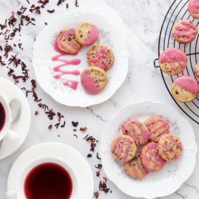 Glazed Hibiscus Shortbread Cookies Recipe - Cook.me Recipes