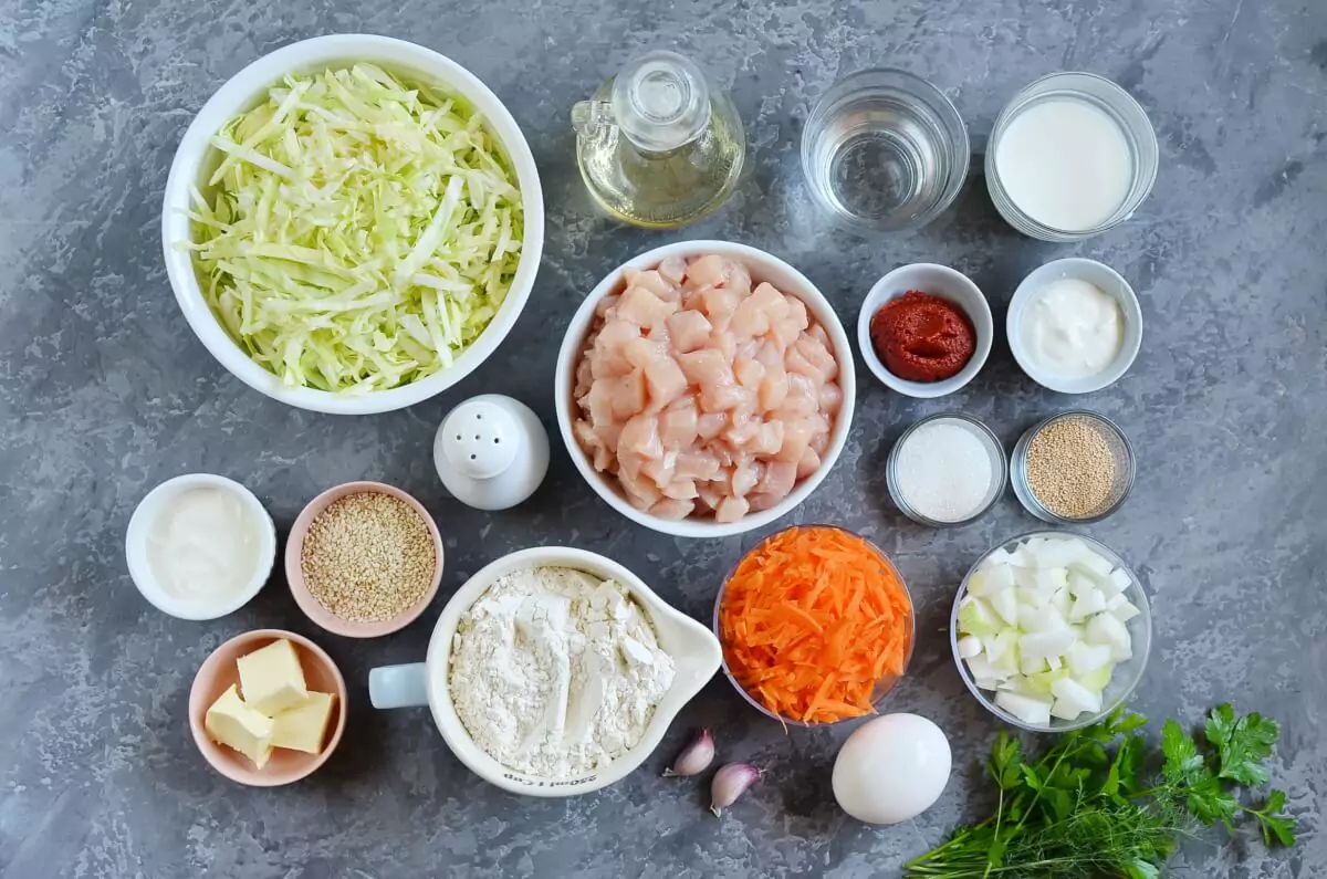 Chicken Cabbage Savory Pirog Recipe - COOK.ME