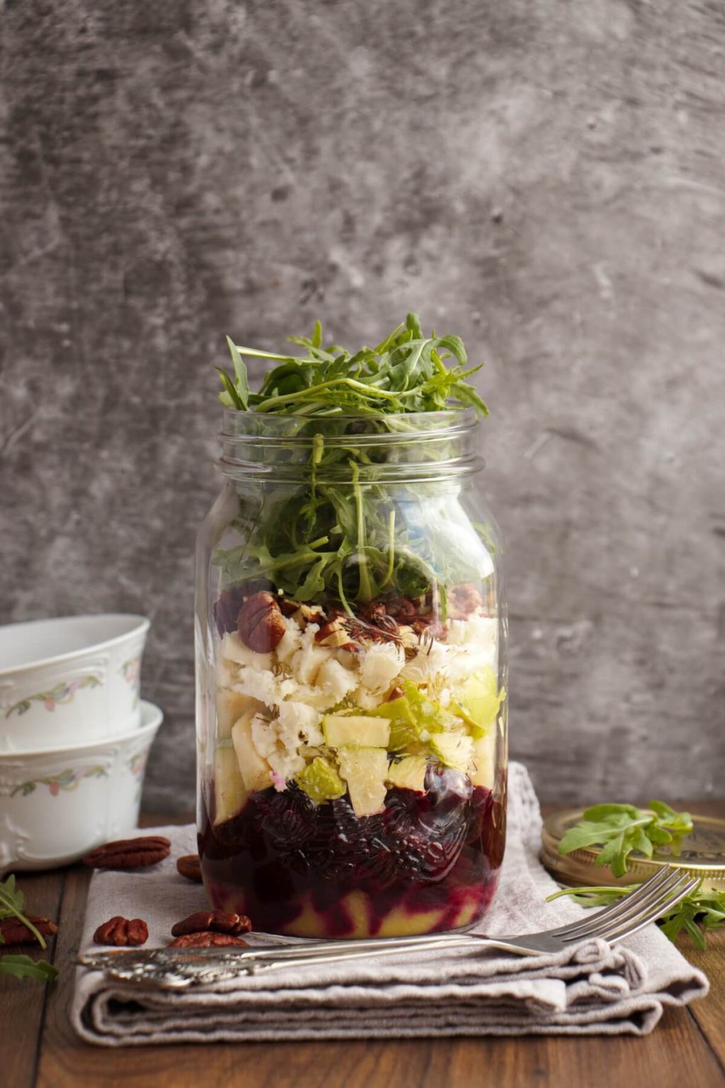 Beet & Goat Cheese Jar Salad Recipe - Cook.me Recipes