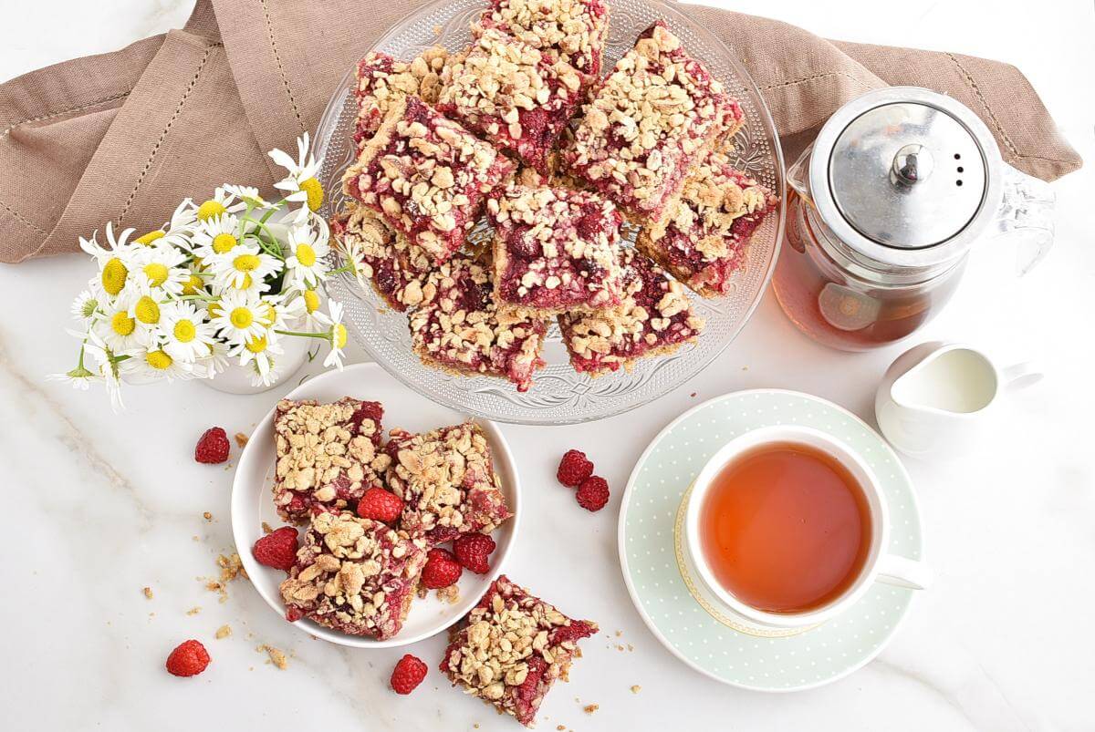 Raspberry Crumb Bars Recipe - COOK.ME
