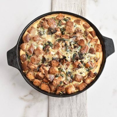 Spinach Mushroom Strata Recipe - Cook.me Recipes
