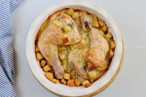 Roasted Chicken Legs & Stuffing Recipe - Cook.me Recipes