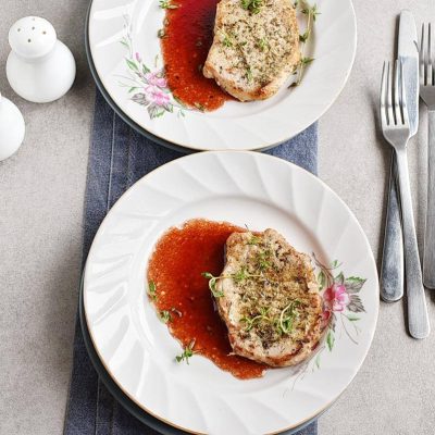 Pork Chops with Raspberry Sauce Recipe - Cook.me Recipes