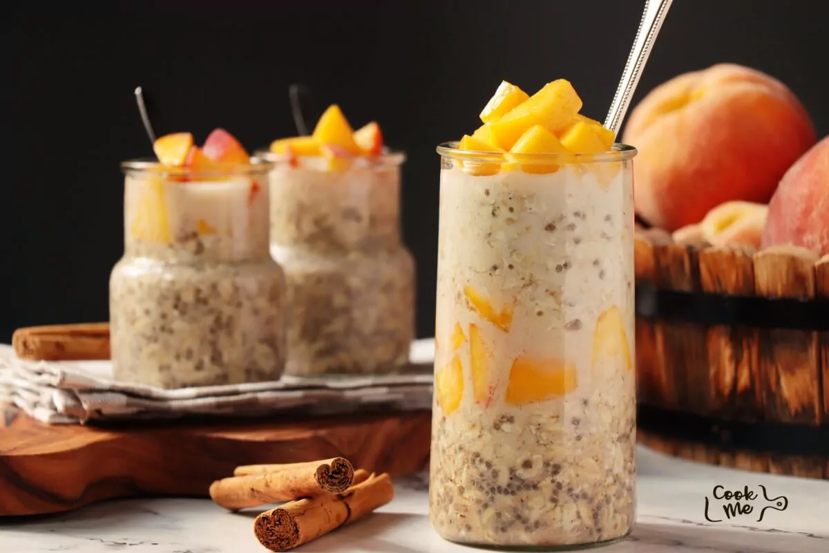 Peach Overnight Oats Recipe - COOK.ME