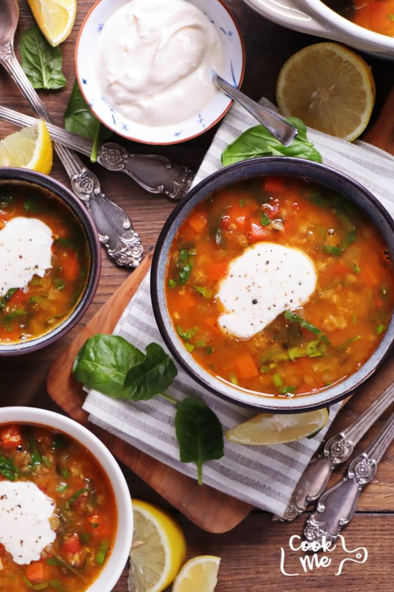 Middle Eastern Spinach Lentil Soup Recipe - Cook.me Recipes