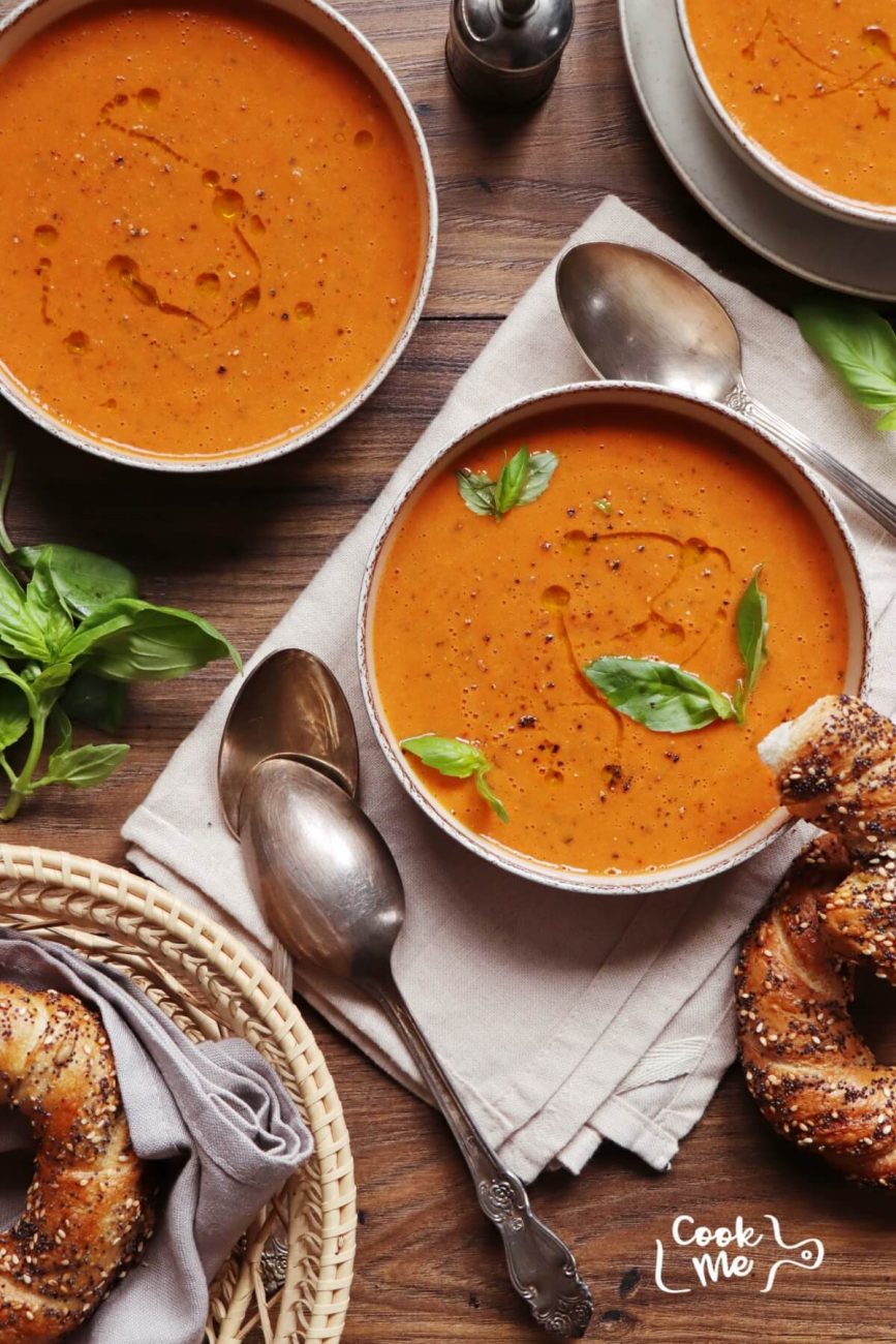 Roasted Tomato White Bean Soup Recipe - Cook.me Recipes