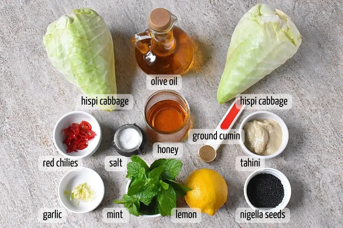 Roasted Hispi Cabbage with Garlic Tahini Sauce Recipe - Easy Step-by-Step Guide | COOK.ME