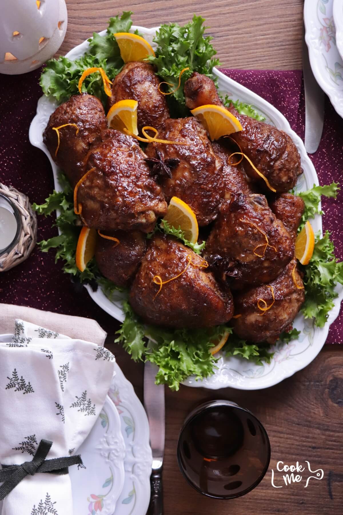 Sticky Glazed Christmas Chicken Recipe - Easy Step-by-Step Guide | COOK.ME